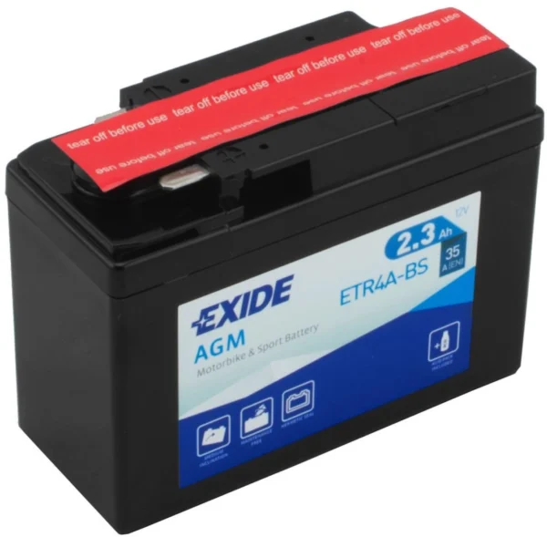 EXIDE MF Motorcycle Battery - ETR4A-BS - Infinite Batteries