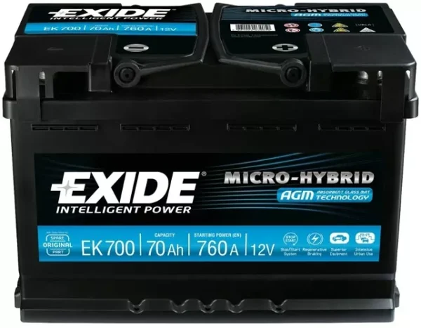 EXIDE Micro-Hybrid - AGM Battery - EK700 - Infinite Batteries